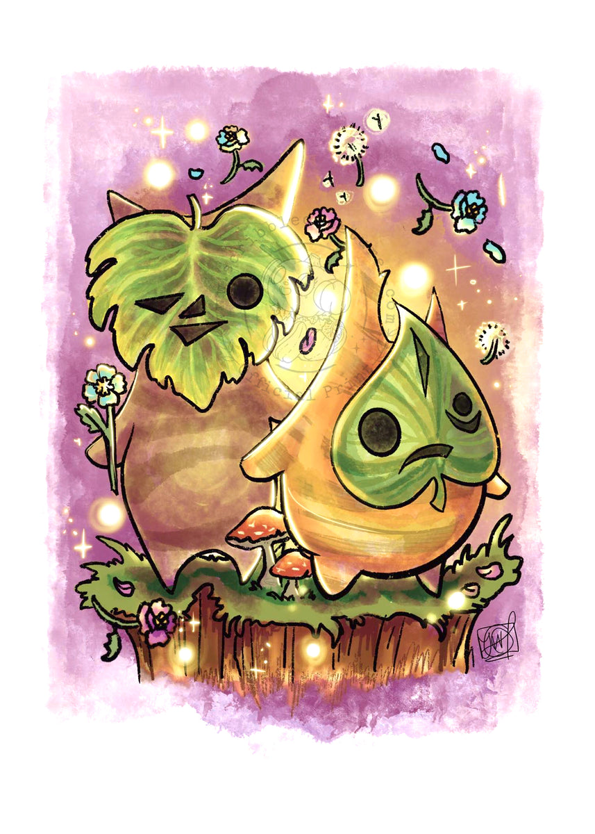 "Forest Friends" LoZ Original Fan Art Fine Art Print by Scribble Creat – ScribbleCreatures