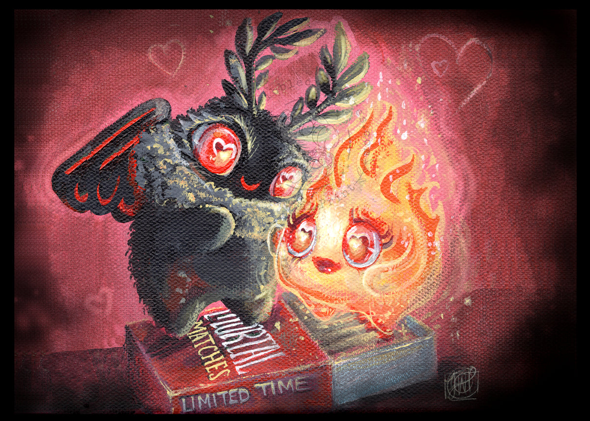 "Mortal Matches" Original Fine Art Print by Scribble Creatures – ScribbleCreatures