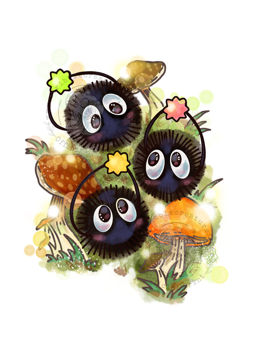 "Soot Sprites" Fine Art Print by Scribble Creatures – ScribbleCreatures